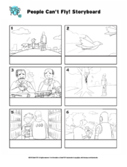 People Can’t Fly- Storyboard | לומדים עם בריינפופ
